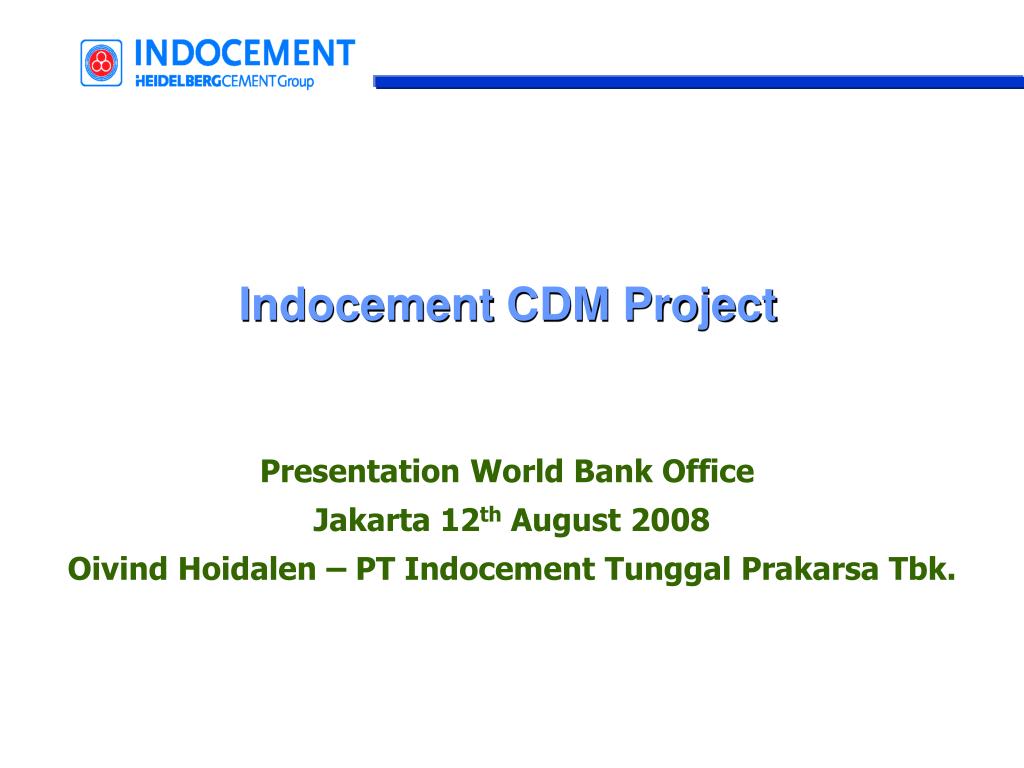 PPT - Indocement CDM Project PowerPoint Presentation, free download ...