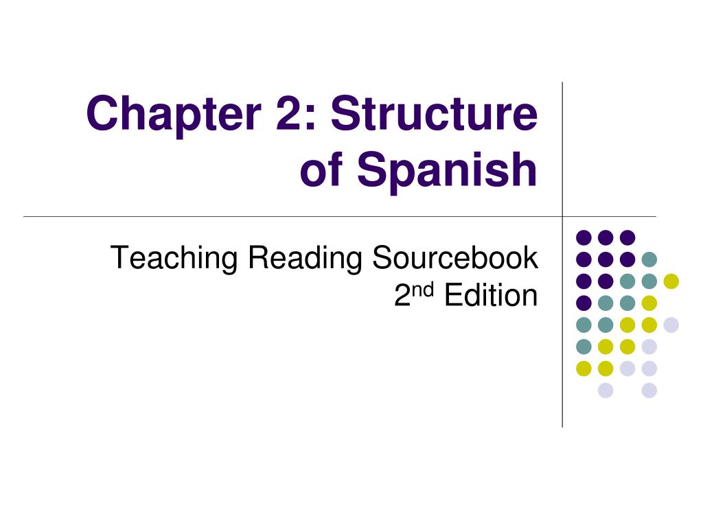 PPT - Chapter 2: Structure of Spanish PowerPoint Presentation, free ...