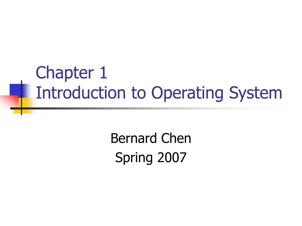 PPT - Chapter 1 Introduction to Operating System PowerPoint ...