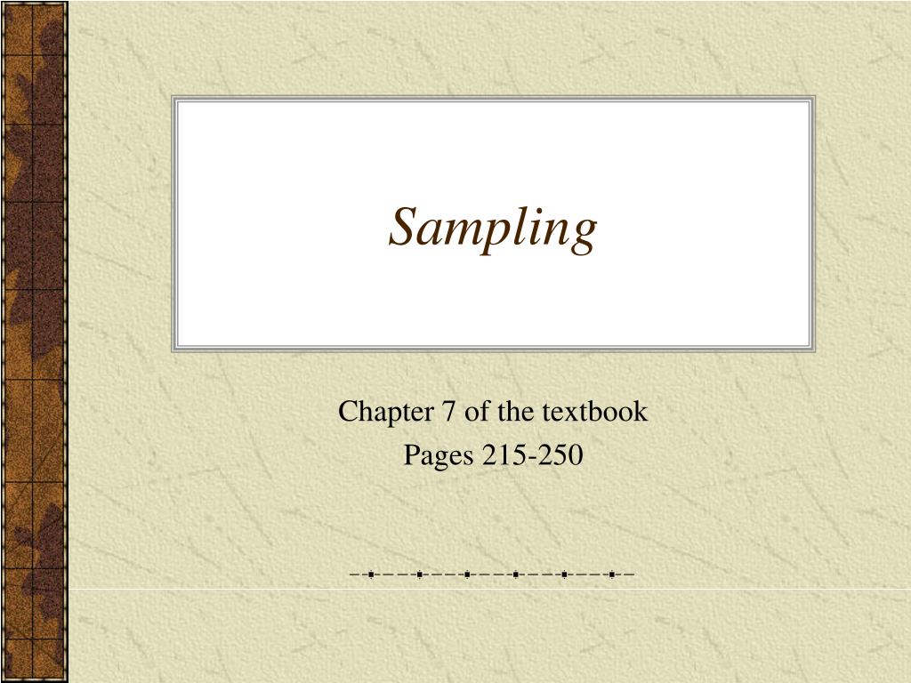 PPT - Sampling PowerPoint Presentation, free download - ID:1281270