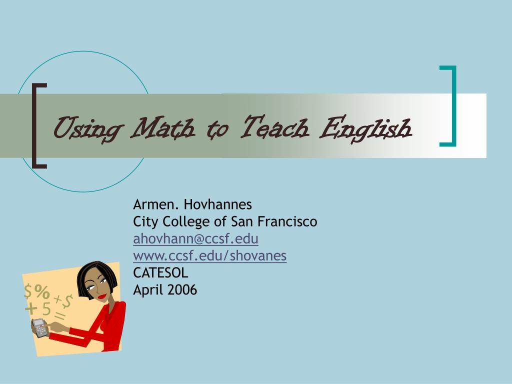 PPT - Using Math to Teach English PowerPoint Presentation, free ...