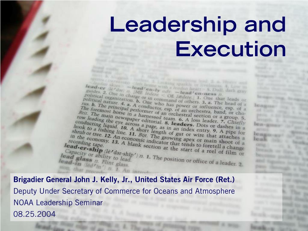 PPT - Leadership and Execution PowerPoint Presentation, free download ...