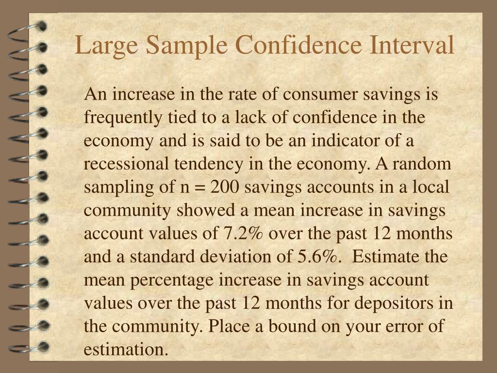 PPT - Large Sample Confidence Interval PowerPoint Presentation, free ...