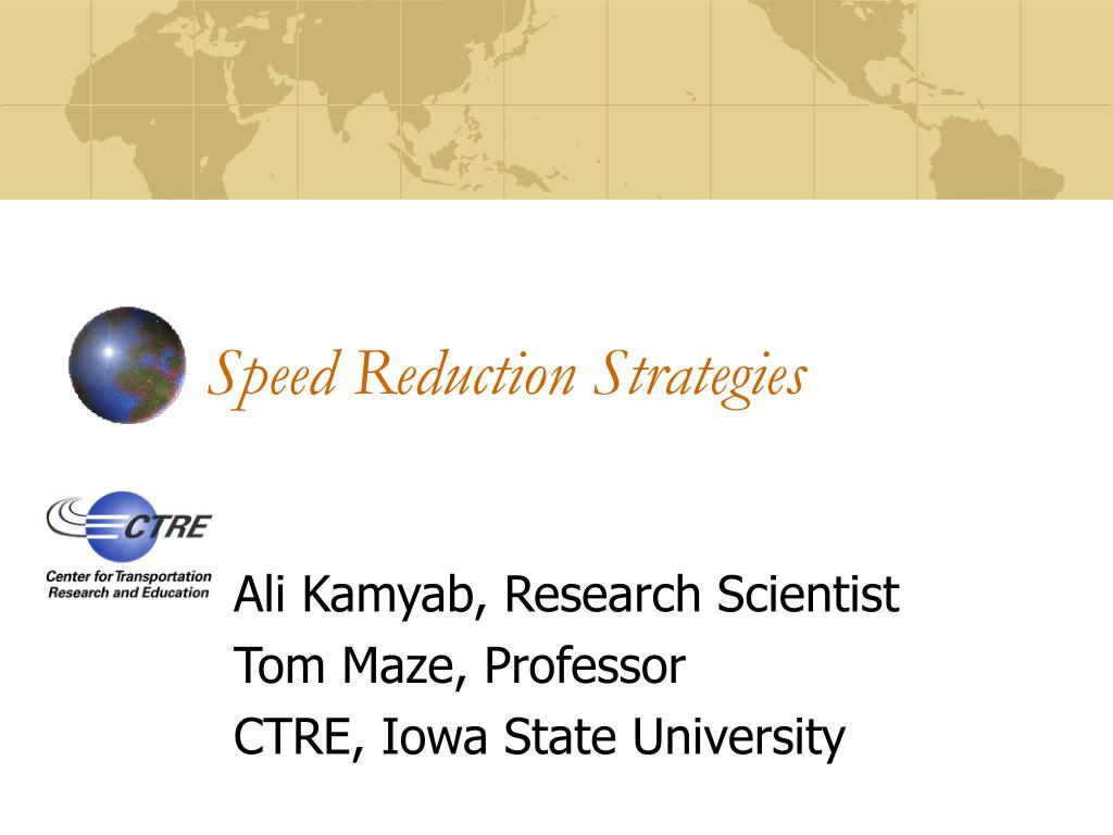 PPT - Strategies for Speed Reduction in Rural Work Zones: Insights from ...