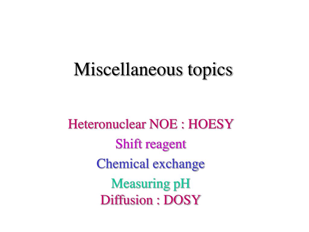 PPT - Miscellaneous topics PowerPoint Presentation, free download - ID ...