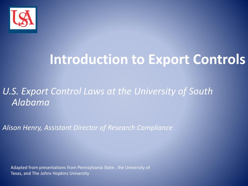 PPT - Introduction to Export Controls PowerPoint Presentation, free download - ID:1288365