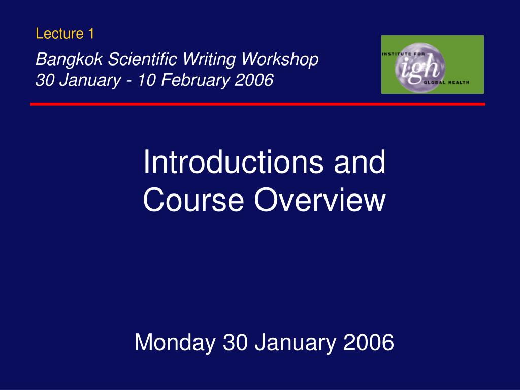 PPT - Introductions and Course Overview PowerPoint Presentation, free ...