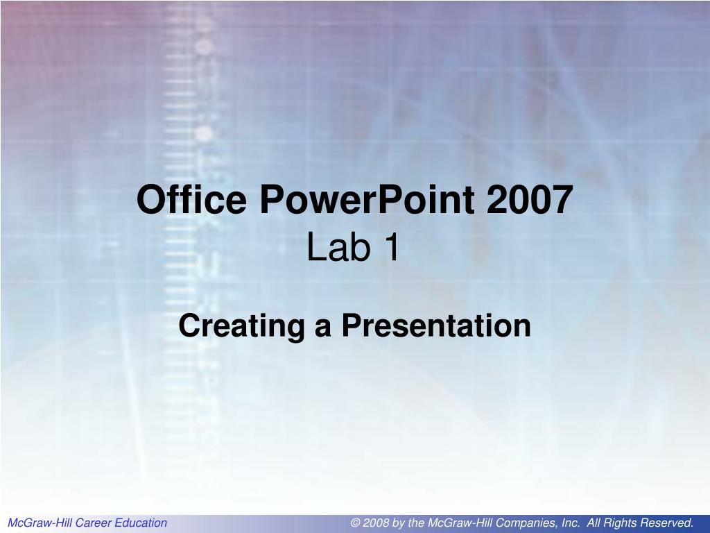 PPT - Office PowerPoint 2007 Lab 1 PowerPoint Presentation, free ...