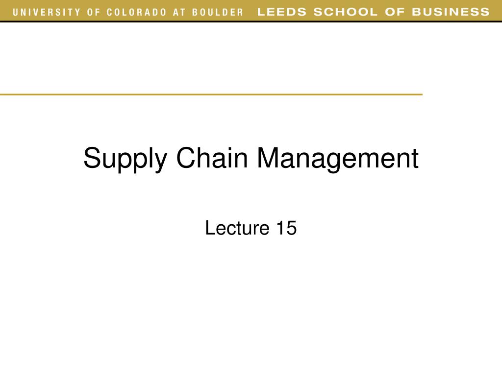 PPT - Supply Chain Management PowerPoint Presentation, free download ...