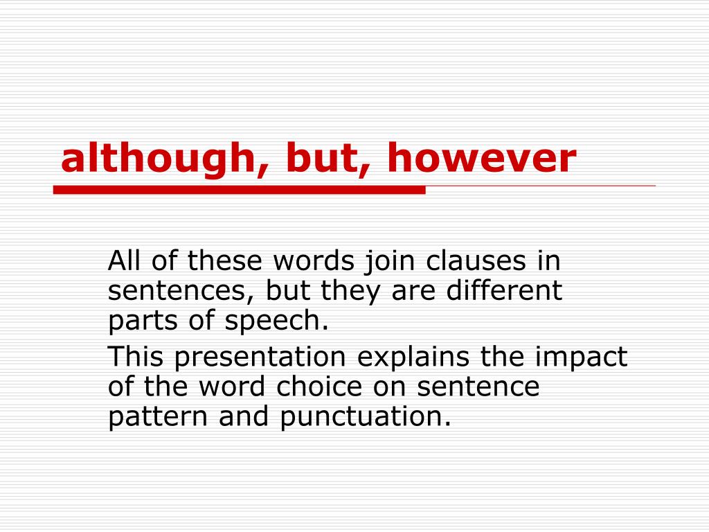 PPT - although, but, however PowerPoint Presentation, free download ...