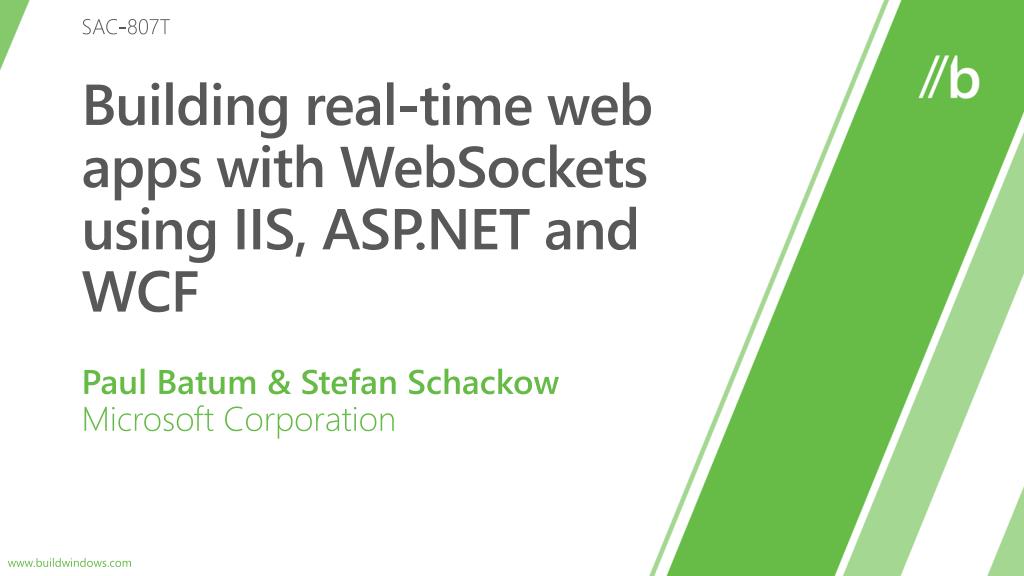 PPT - Building real-time web apps with WebSockets using IIS, ASP.NET and WCF PowerPoint ...