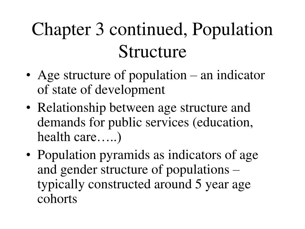 PPT - Chapter 3 continued, Population Structure PowerPoint Presentation ...