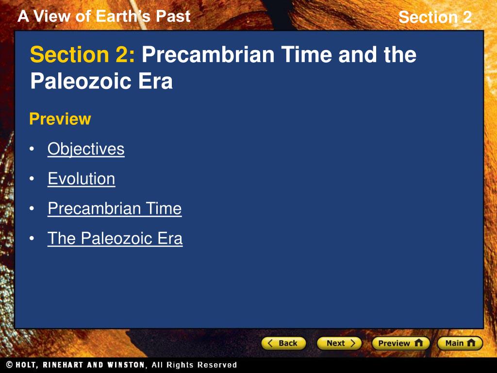 PPT - Section 2: Precambrian Time and the Paleozoic Era PowerPoint ...