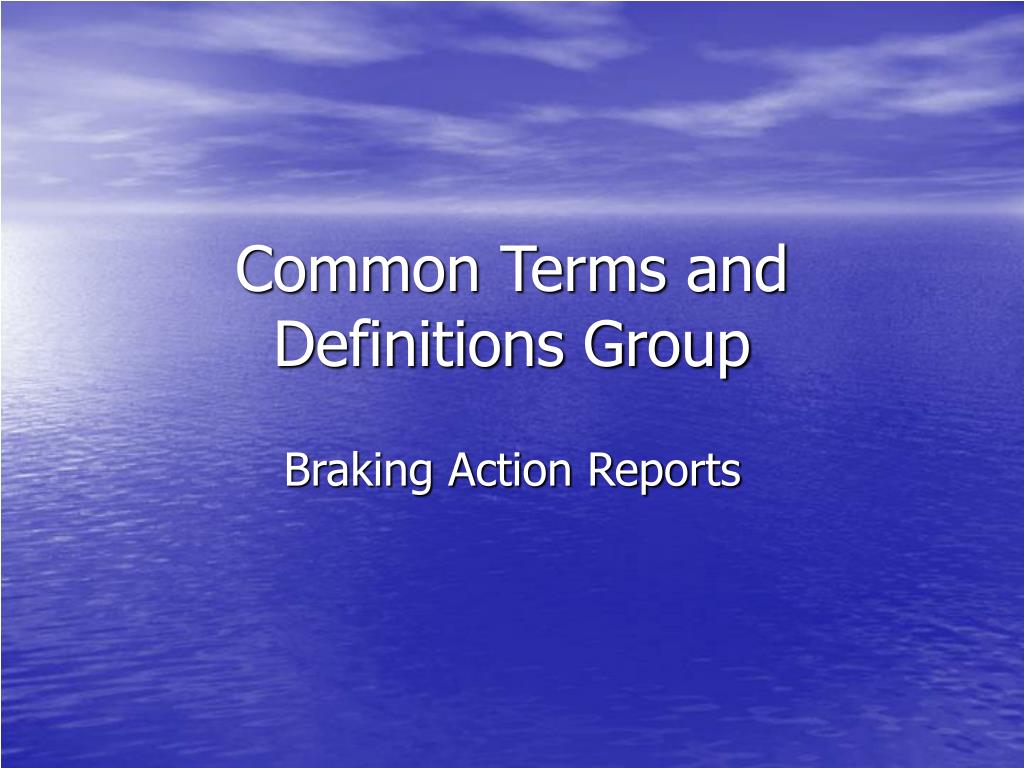 PPT - Common Terms and Definitions Group PowerPoint Presentation, free ...