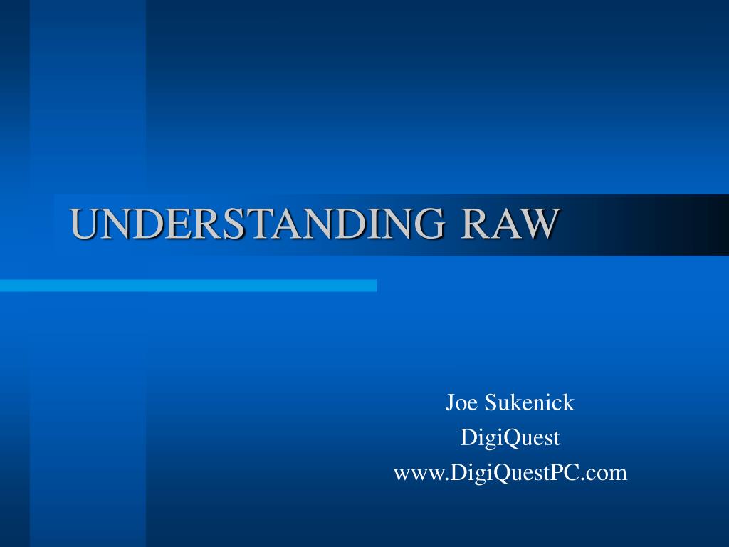 PPT - UNDERSTANDING RAW PowerPoint Presentation, free download - ID:1304543