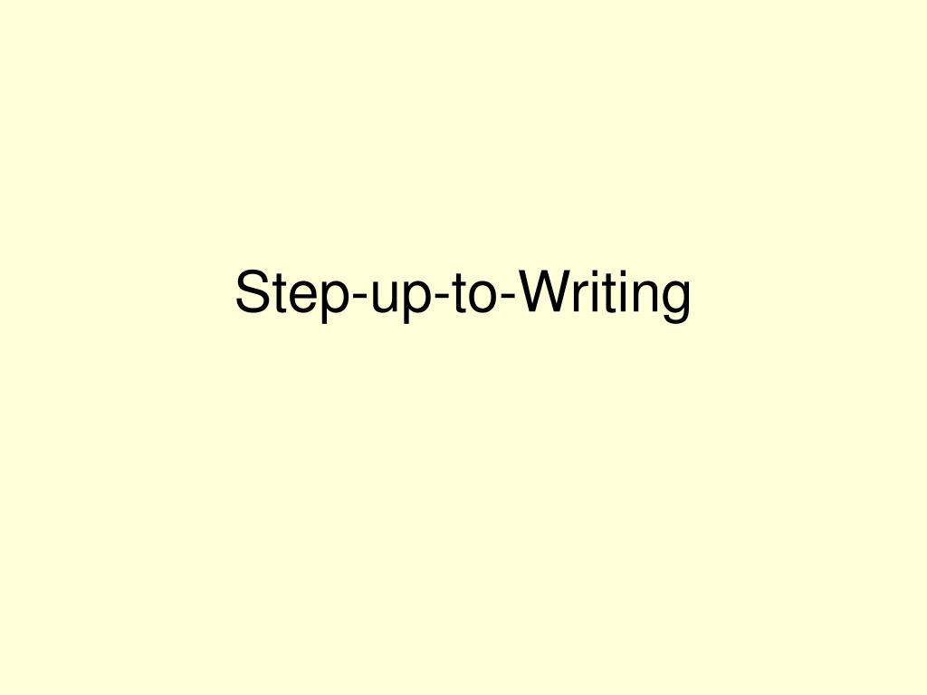 PPT - Step-up-to-Writing PowerPoint Presentation, free download - ID ...