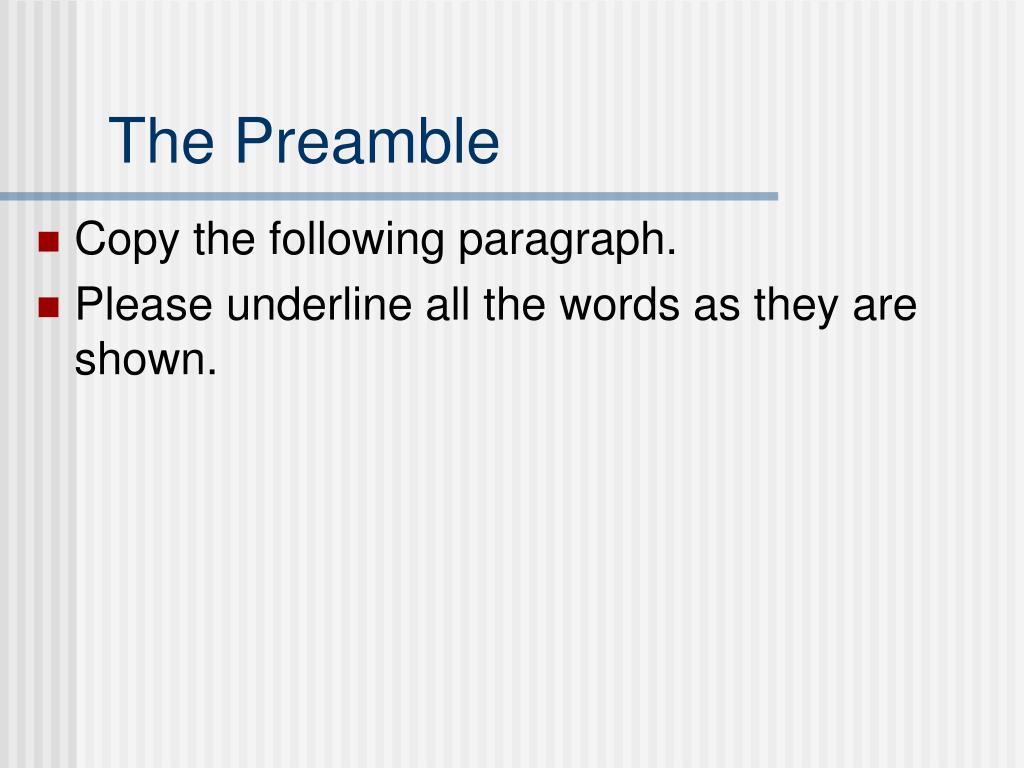 PPT - The Preamble PowerPoint Presentation, free download - ID:1305805