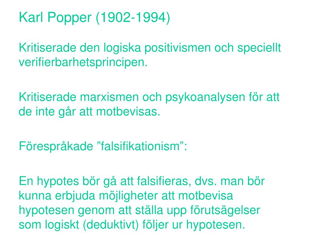 PPT - Karl Popper (1902-1994) PowerPoint Presentation, free download ...