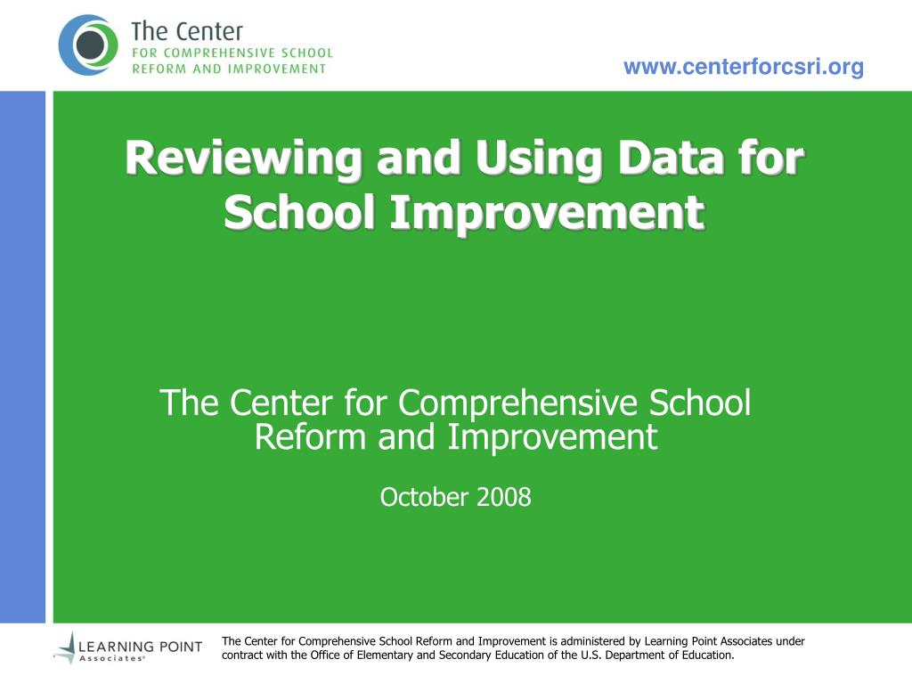 PPT - Reviewing and Using Data for School Improvement PowerPoint ...