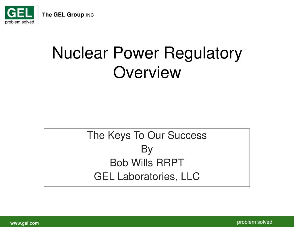 PPT - Nuclear Power Regulatory Overview PowerPoint Presentation, free ...