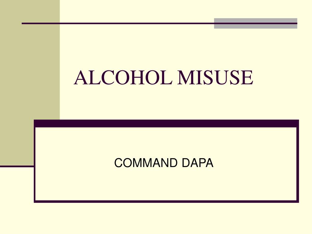 PPT - ALCOHOL MISUSE PowerPoint Presentation, free download - ID:1315742