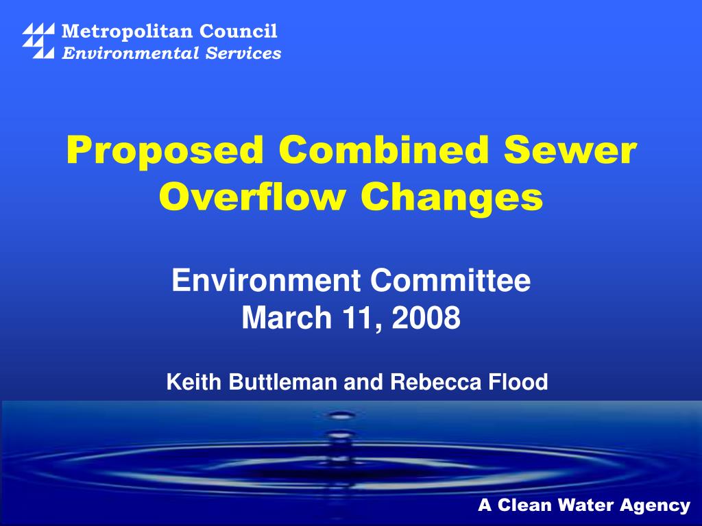 PPT - Proposed Combined Sewer Overflow Changes PowerPoint Presentation ...