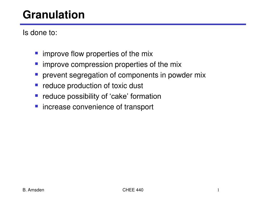 PPT - Granulation PowerPoint Presentation, free download - ID:1319950