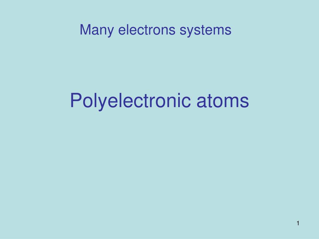 PPT - Polyelectronic atoms PowerPoint Presentation, free download - ID ...