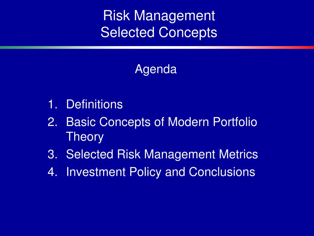 PPT - Risk Management Selected Concepts PowerPoint Presentation, free ...