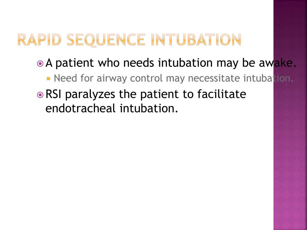PPT - Rapid Sequence Intubation PowerPoint Presentation, free download ...