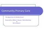 PPT - Primary Eye Care and Community Participation PowerPoint ...