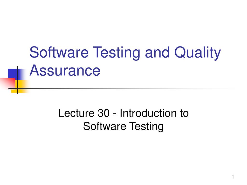 PPT - Software Testing and Quality Assurance PowerPoint Presentation ...