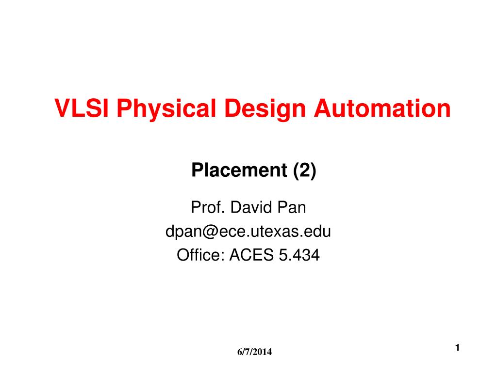 PPT - VLSI Physical Design Automation PowerPoint Presentation, free ...