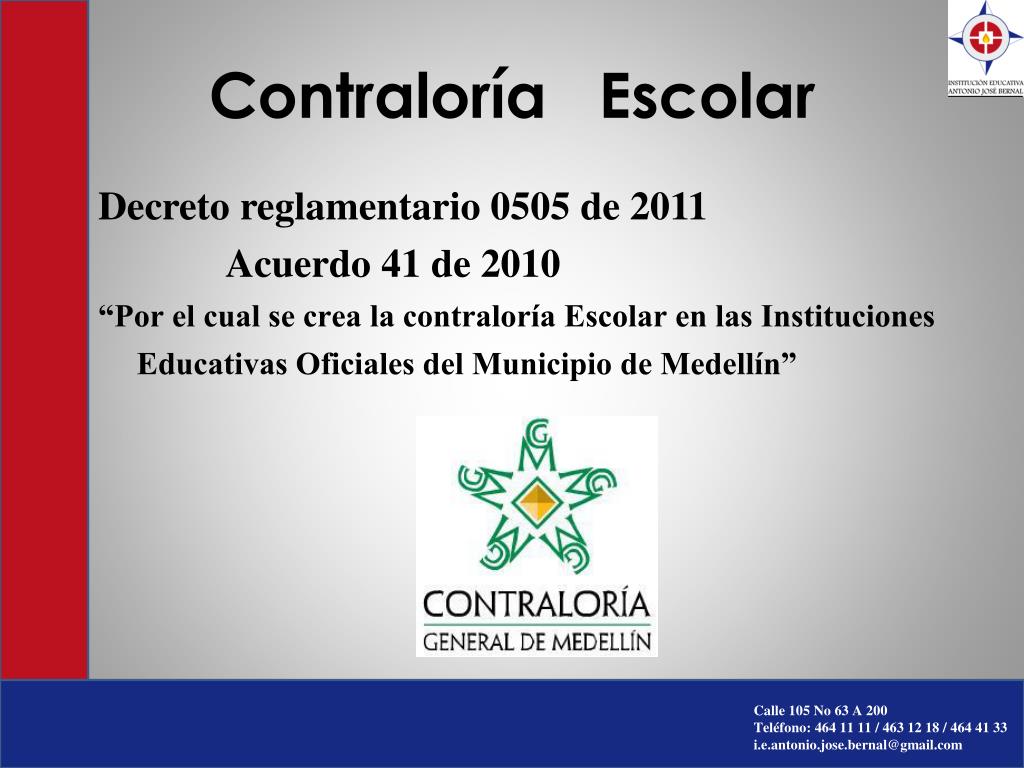 PPT - Contraloría Escolar PowerPoint Presentation, free download - ID ...