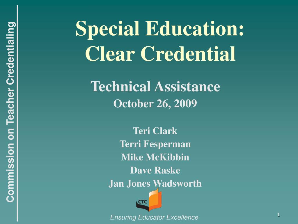 PPT - Special Education: Clear Credential PowerPoint Presentation, free download - ID:1341144