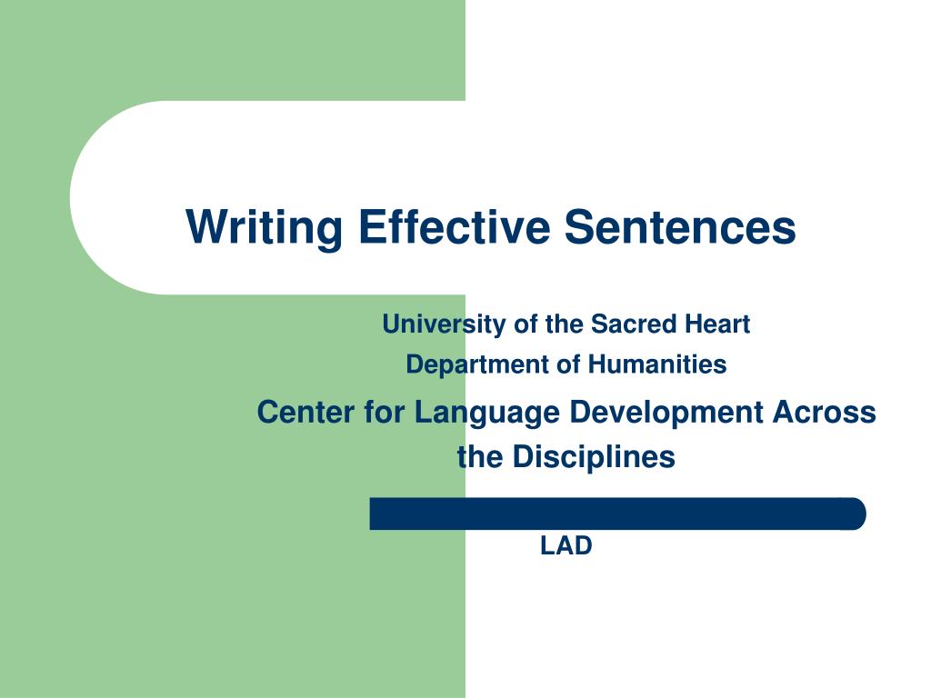 PPT - Writing Effective Sentences PowerPoint Presentation, free ...