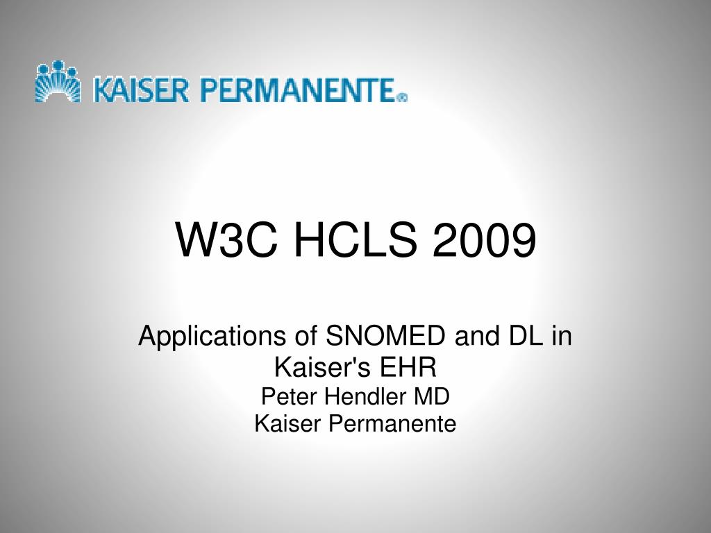 PPT - W3C HCLS 2009 PowerPoint Presentation, free download - ID:1354920
