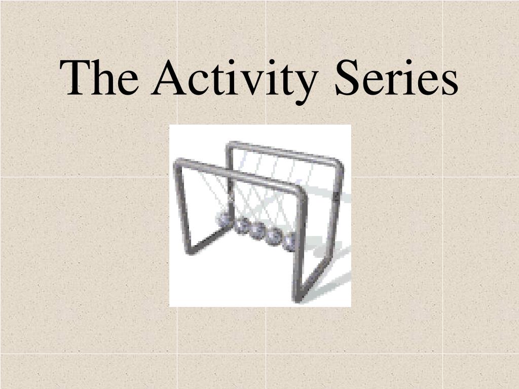 PPT - The Activity Series PowerPoint Presentation, free download - ID ...