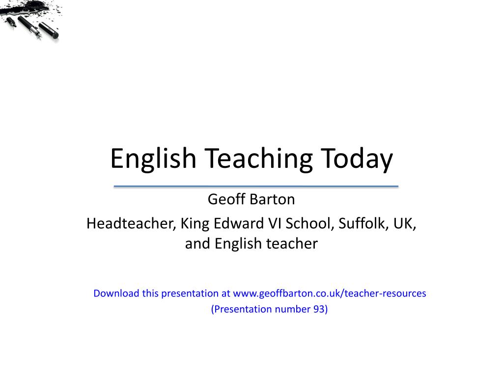 PPT - English Teaching Today PowerPoint Presentation, free download ...