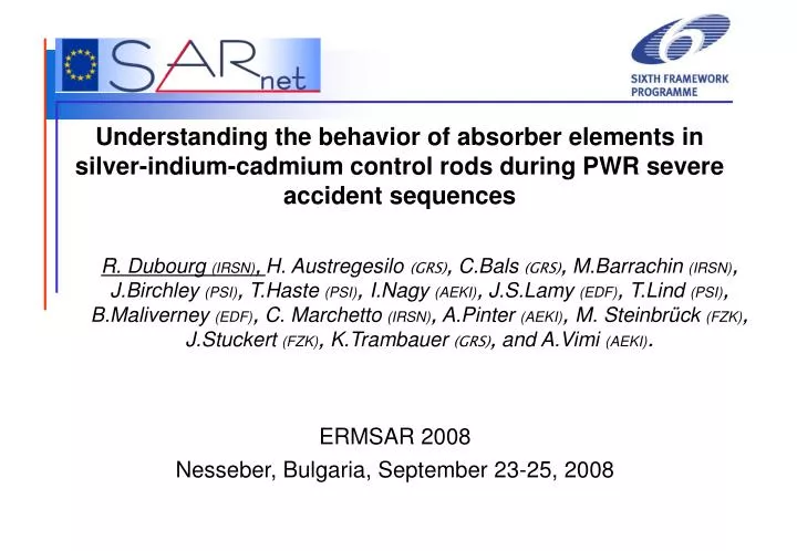 PPT - Understanding the behavior of absorber elements in silver-indium ...