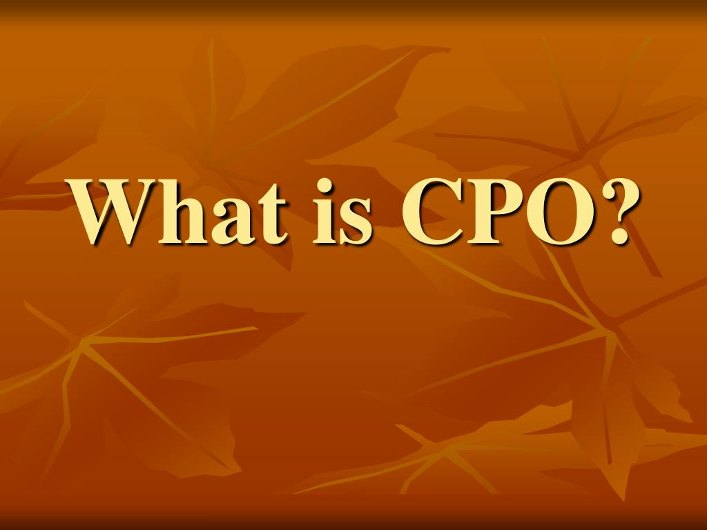 PPT - What is CPO? PowerPoint Presentation, free download - ID:1361651