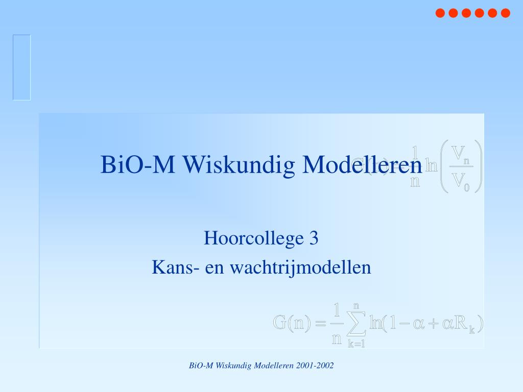 PPT - BiO-M Wiskundig Modelleren PowerPoint Presentation, free download ...