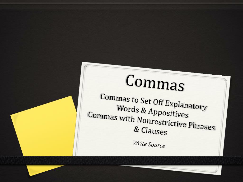 PPT - Commas PowerPoint Presentation, free download - ID:1364100