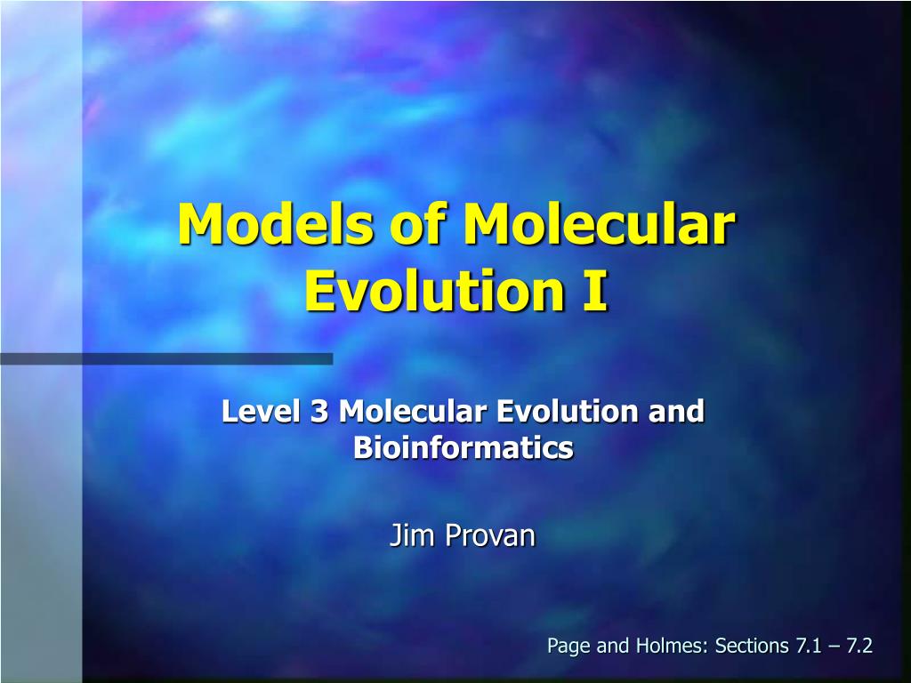 PPT - Models of Molecular Evolution I PowerPoint Presentation, free ...