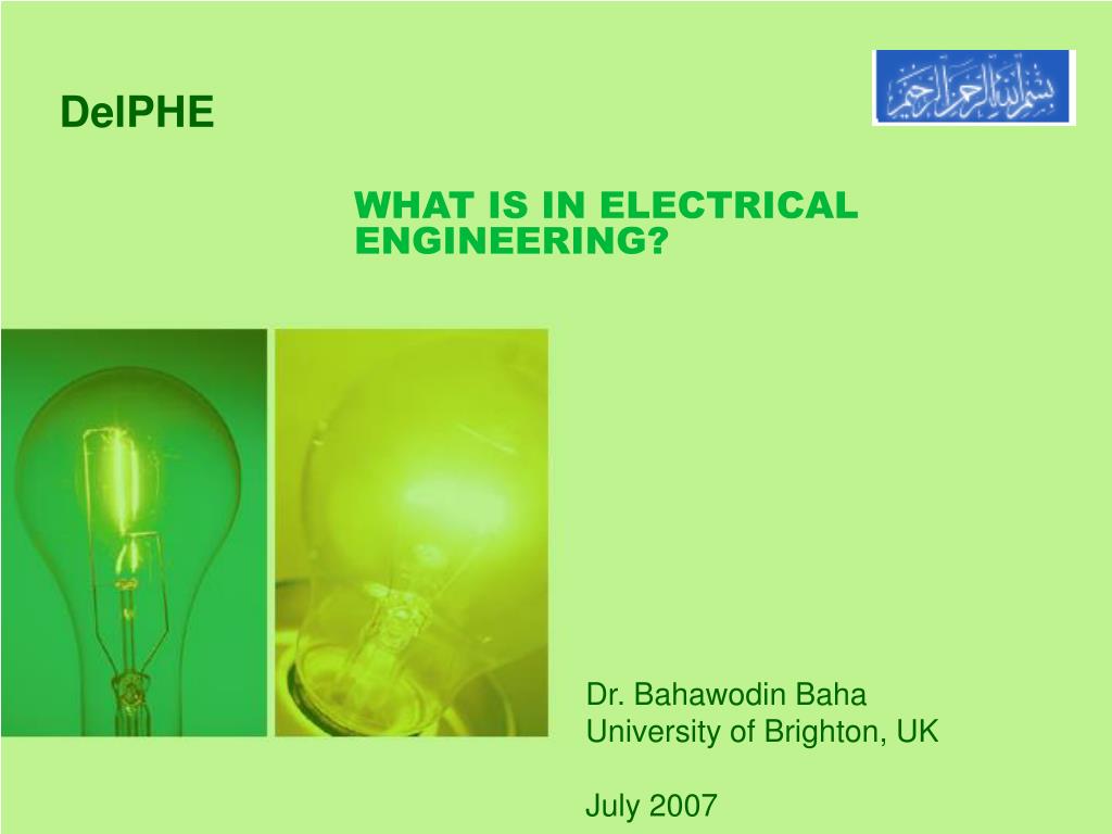 PPT - WHAT IS IN ELECTRICAL ENGINEERING? PowerPoint Presentation, free ...