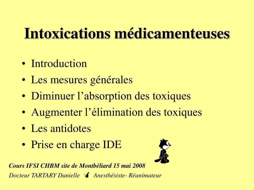 PPT - Intoxications médicamenteuses PowerPoint Presentation, free ...