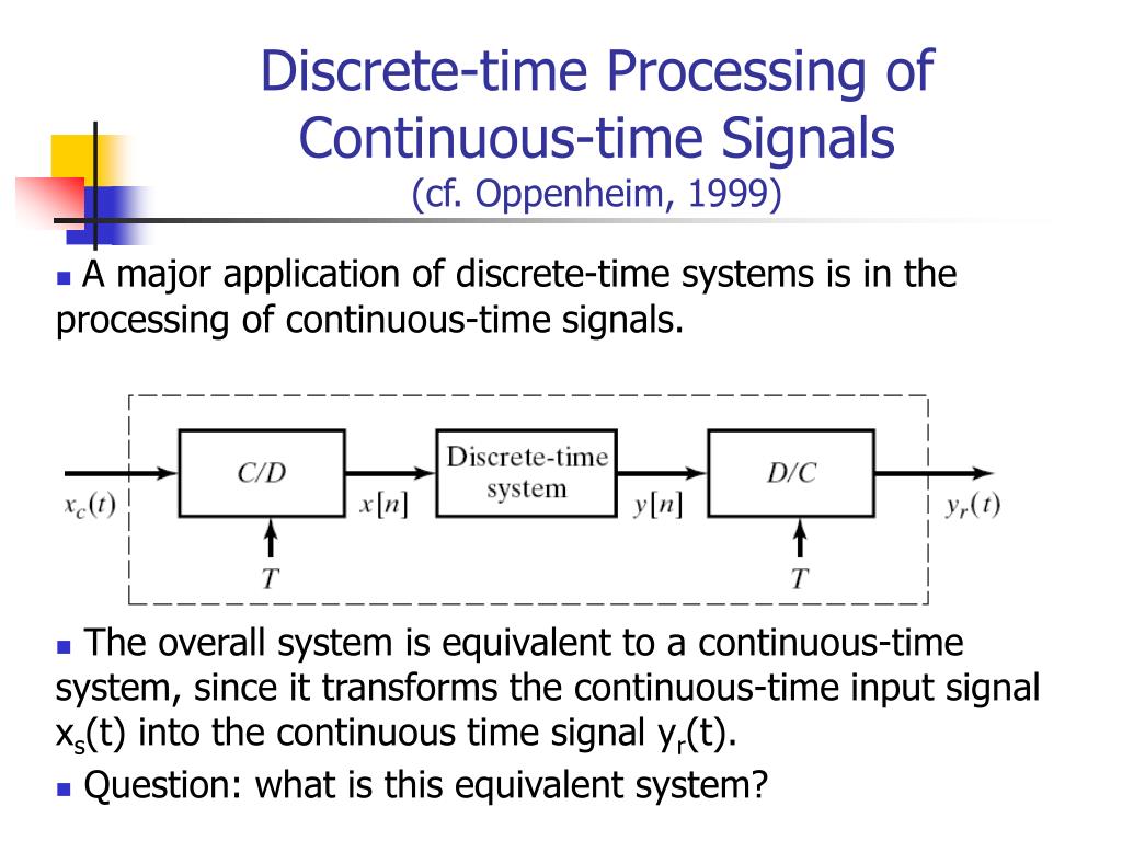 PPT - Discrete-time Processing of Continuous-time Signals (cf. Oppenheim, 1999) PowerPoint ...