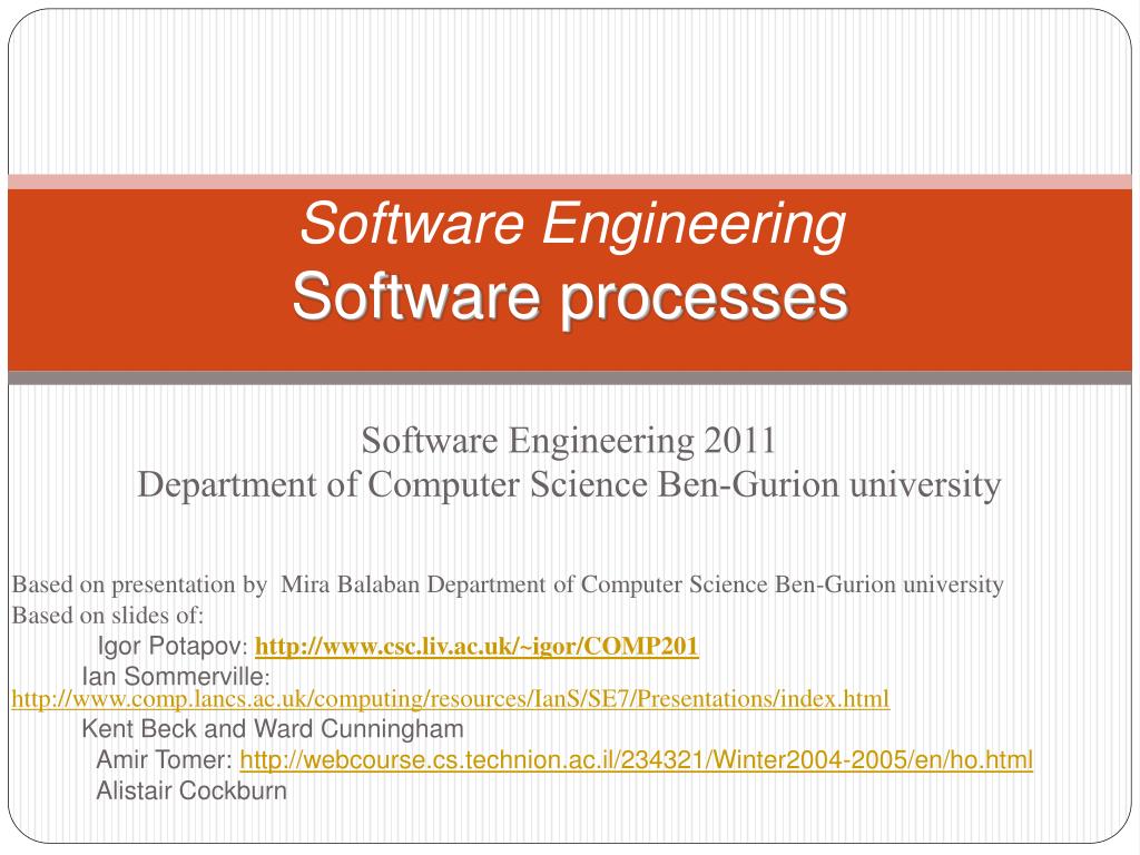 PPT - Software Engineering Software processes PowerPoint Presentation ...