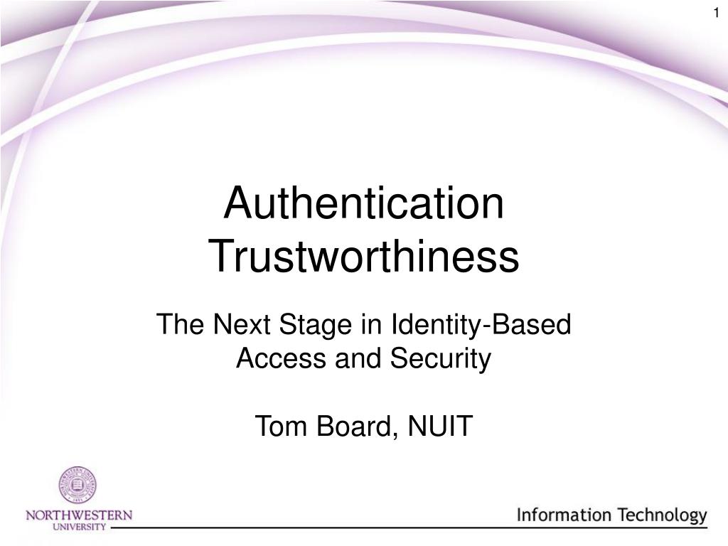PPT - Advancing Trustworthiness in Identity-Based Security PowerPoint ...