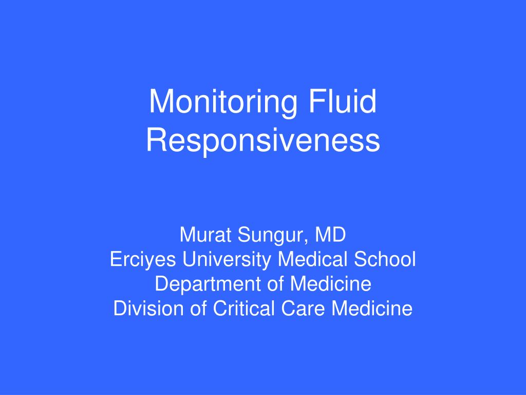 PPT - Monitoring Fluid Responsiveness PowerPoint Presentation, free ...